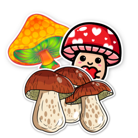 Mushroom Stickers and Decals | Free Shipping