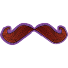 Mustache On Purple Sticker