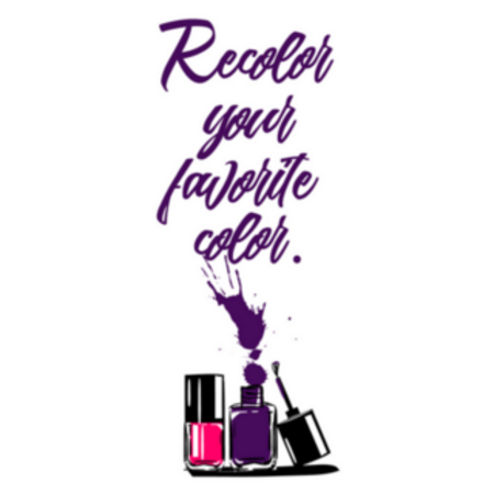 Nail Polish Drawing "Recolor Your Favorite Color" Sticker