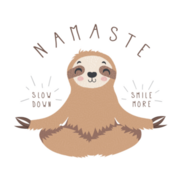 Namaste Yoga Sloth Sticker