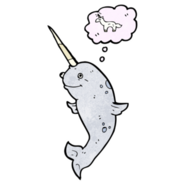 Narwhal Dreaming Of A Unicorn Sticker