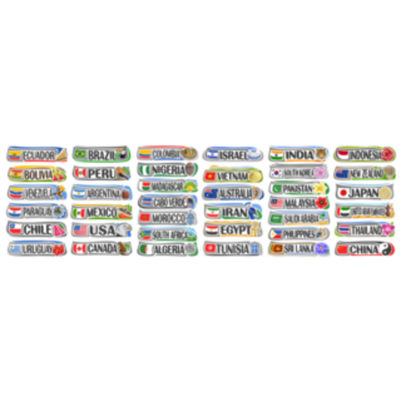 National Flag Sticker Sheet