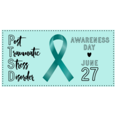 National Ptsd Awareness Day Card Sticker