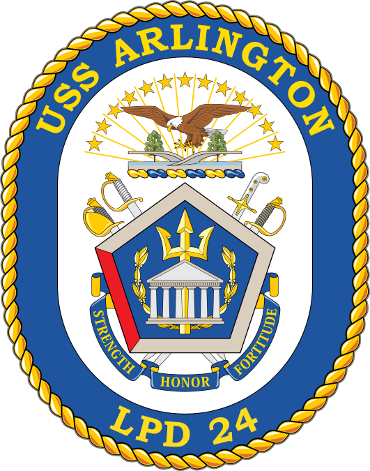 Navy Amphibious Transport Dock Lpd 24 Uss Arlington Sticker
