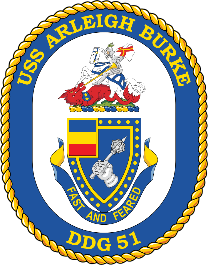 Navy Destroyer Ship Ddg 51 Uss Arleigh Burke Sticker