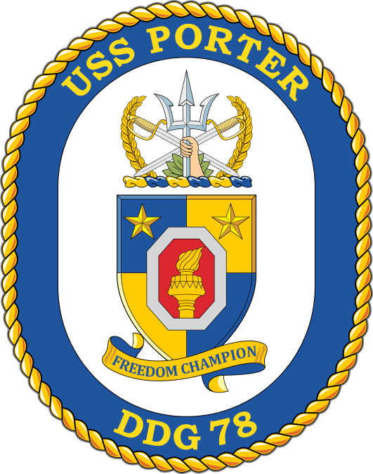 Navy Destroyer Ship Ddg 78 Uss Porter Sticker