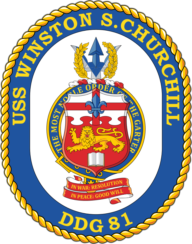 Navy Destroyer Ship Ddg 81 Uss Winston S. Churchill Sticker