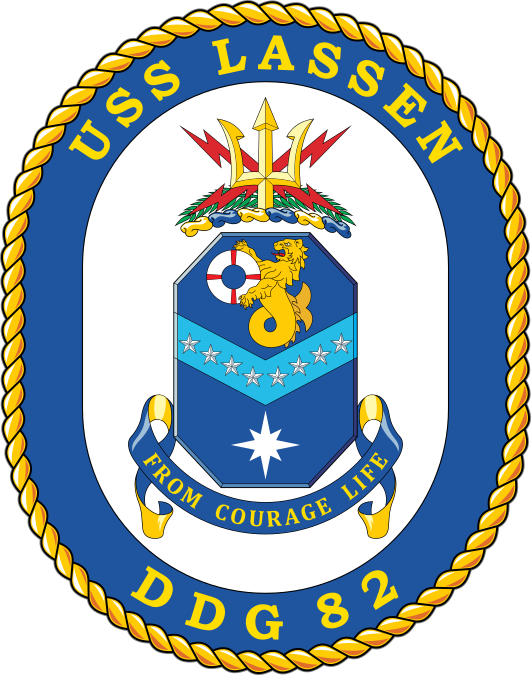 Navy Destroyer Ship Ddg 82 Uss Lassen Sticker