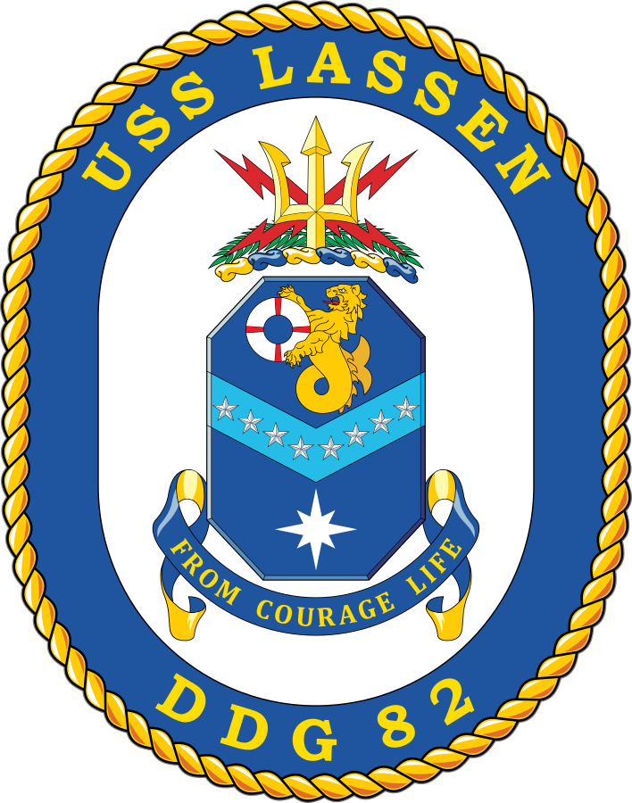 Navy Destroyer Ship Ddg 82 Uss Lassen Sticker
