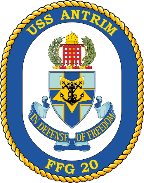 Vibrant, High-Quality Navy Frigate Ship Ffg 20 Uss Antrim Stickers