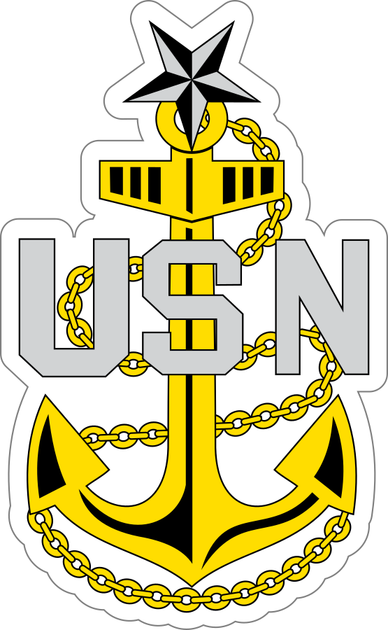 Navy Rank E-8 Senior Chief Petty Officer Insignia Sticker