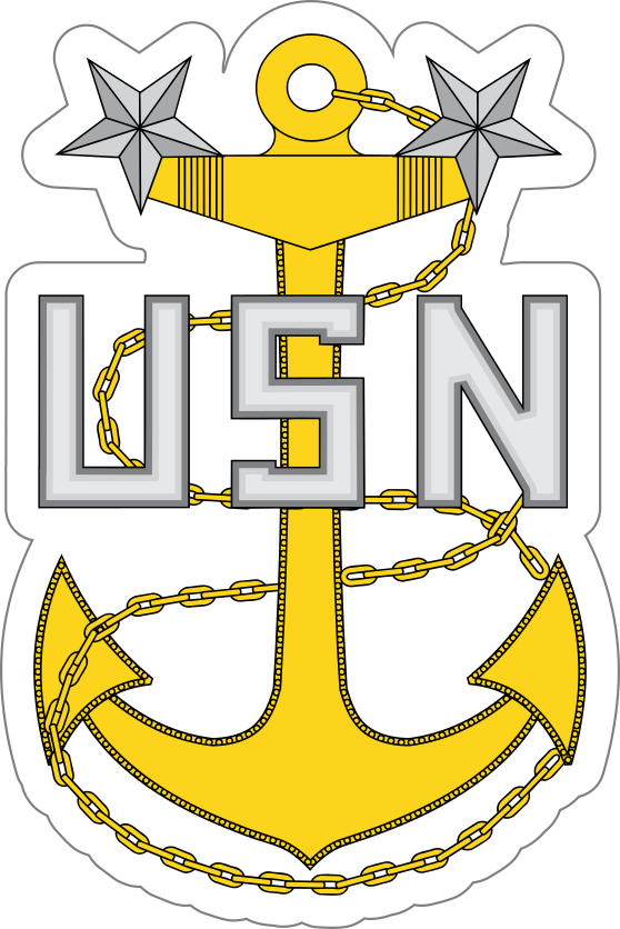 Navy Rank E-9 Master Chief Petty Officer Insignia Magnet