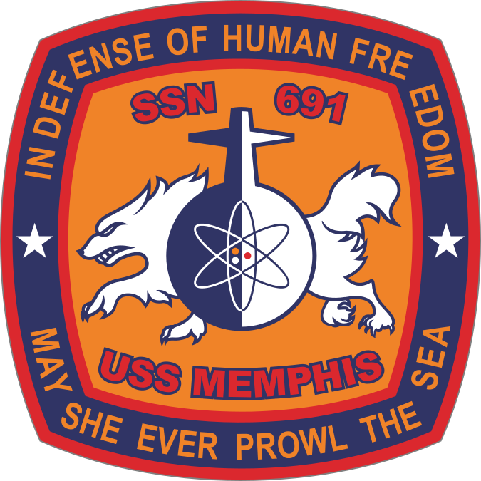 Vibrant, High-Quality Navy Submarine Ssn 691 Uss Memphis Stickers