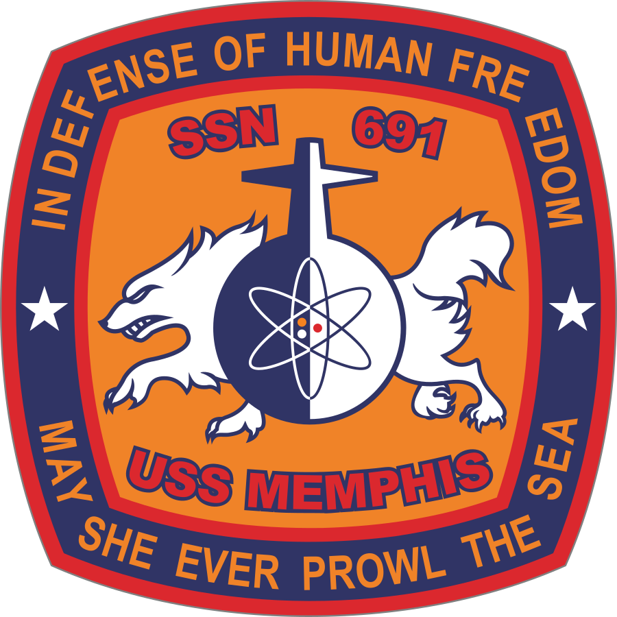 Vibrant, High-Quality Navy Submarine Ssn 691 Uss Memphis Stickers