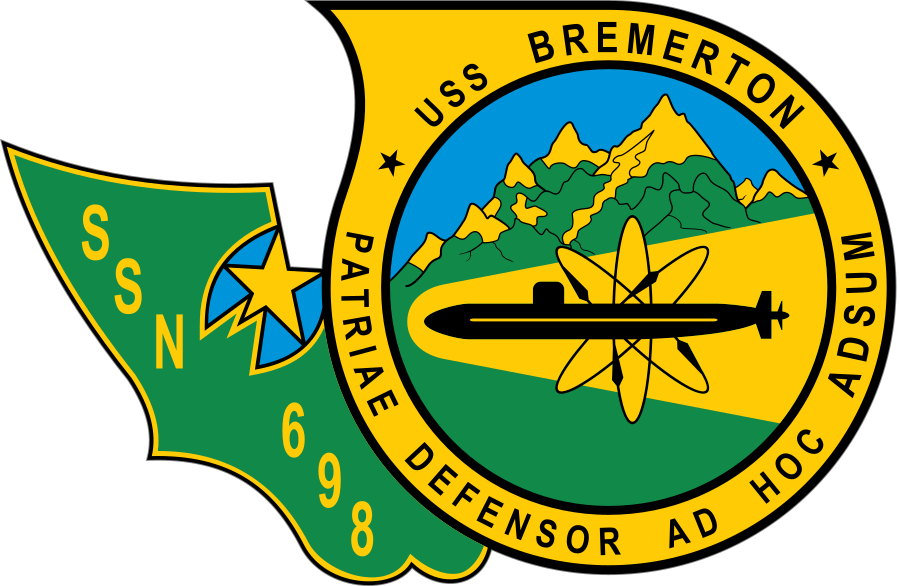 Navy Submarine Ssn 698 Uss Bremerton Sticker