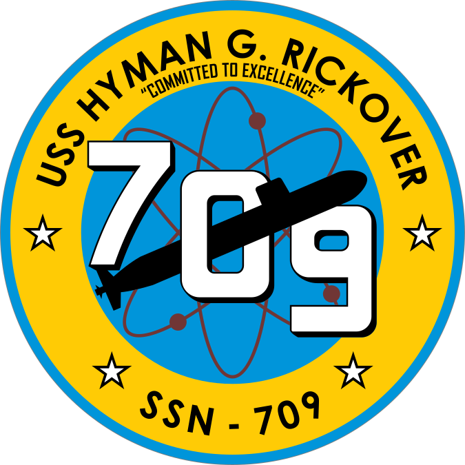 Navy Submarine Ssn 709 Uss Hyman G. Rickover Sticker