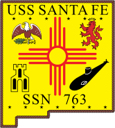 Navy Submarine Ssn 763 Uss Santa Fe Sticker - 50+ Color Options!