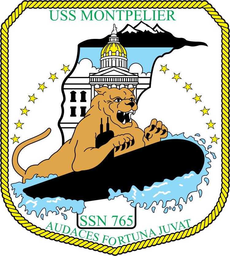 Vibrant, High-Quality Navy Submarine Ssn 765 Uss Montpelier Magnets
