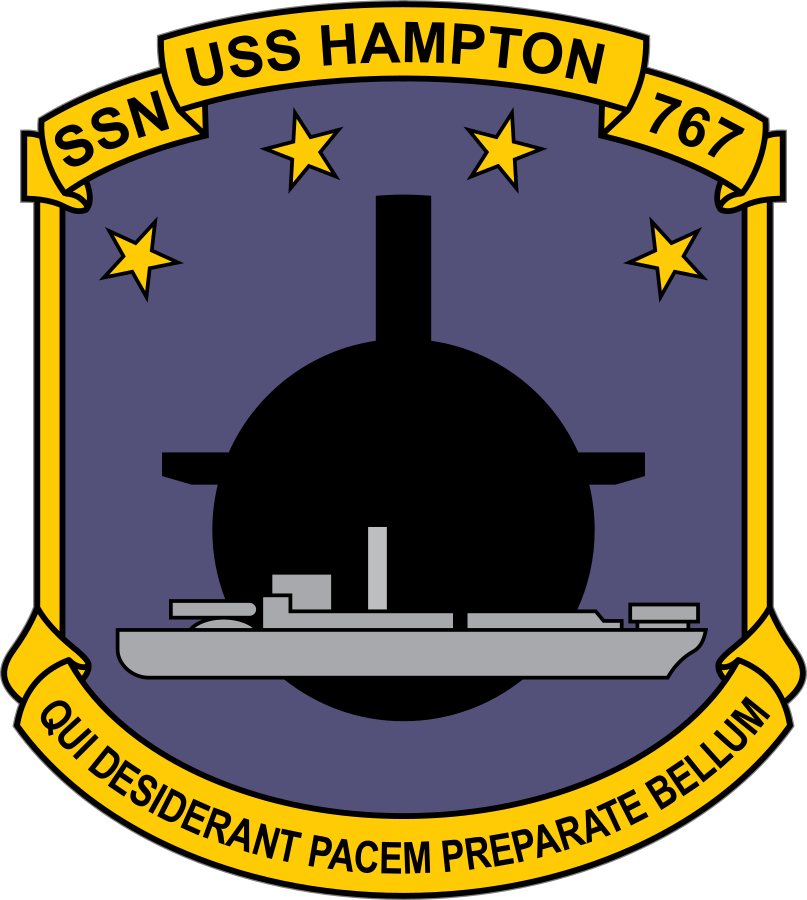 Navy Submarine Ssn 767 Uss Hampton Sticker