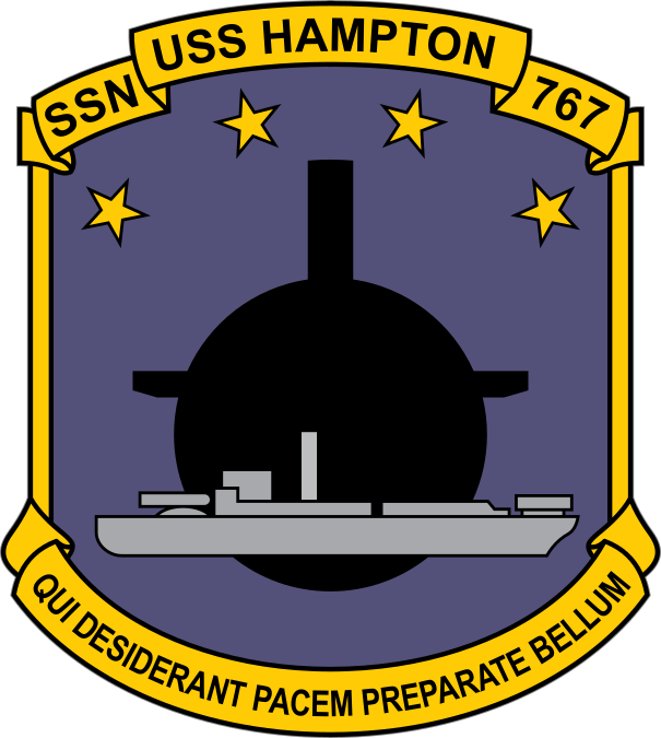 Navy Submarine Ssn 767 Uss Hampton Sticker