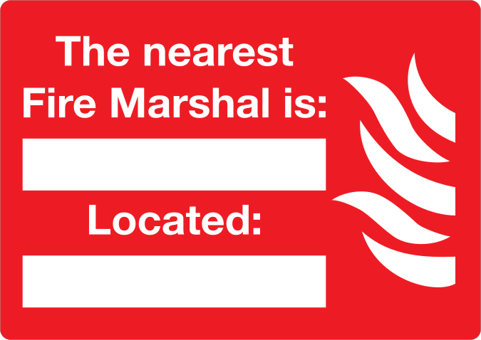 Order Your Nearest Fire Marshal Sign Sticker Today - Free Shipping!