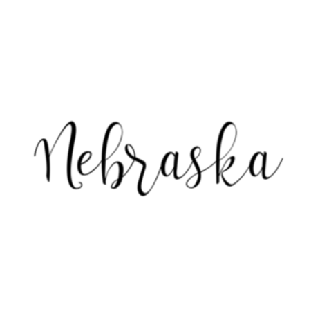 Nebraska Hand Lettering Transfer Sticker