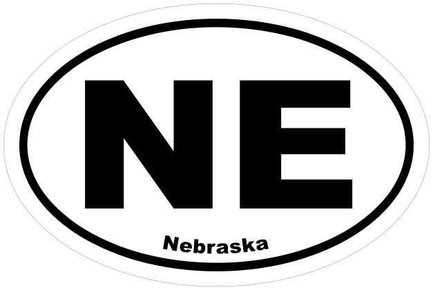 Nebraska Ne Oval Sticker - 50+ Color Options!