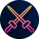 Neon Fencing Sticker