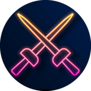 Neon Fencing Sticker