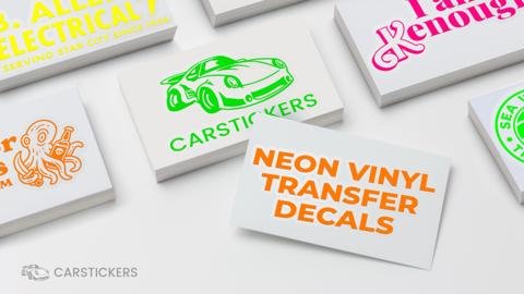 Custom Neon Transfer Decals | Fluorescent Vinyl Cut