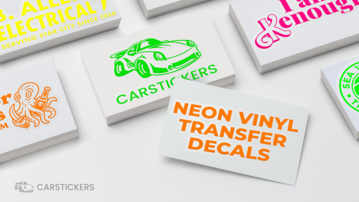 Custom Neon Transfer Decals | Fluorescent Vinyl Cut