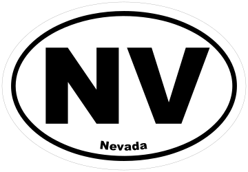 Vibrant, High-Quality Nevada Nv Oval Stickers