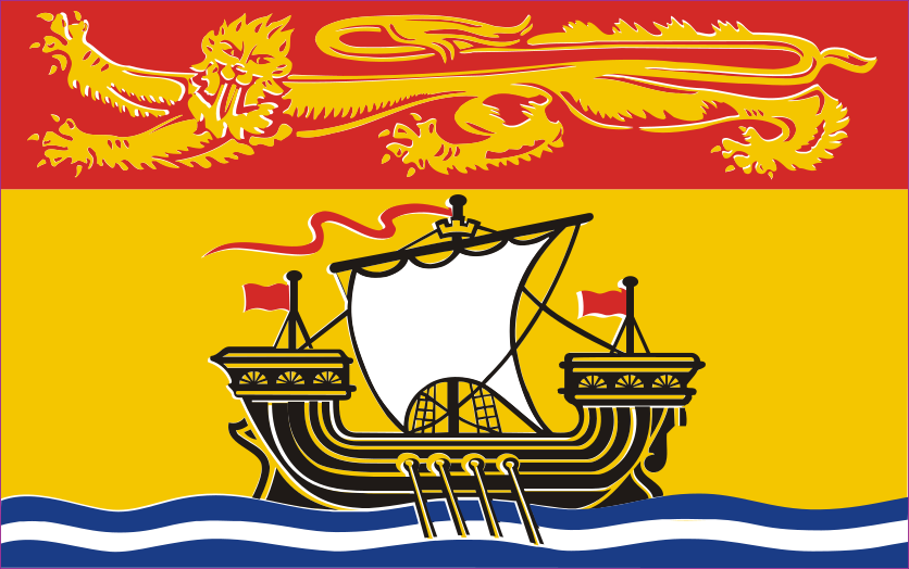 New Brunswick Flag Sticker Shipped Fast & Free!
