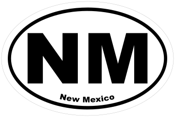 New Mexico Nm Oval Sticker Shipped Fast & Free!