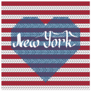 New York Cross-stitch Sticker