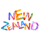 New Zealand Colorful Inscription Sticker