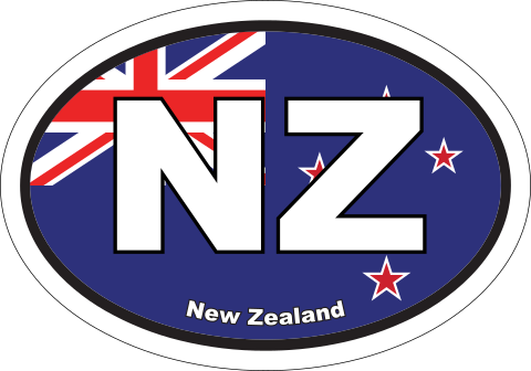 Vibrant, High-Quality New Zealand Nz Flag Oval Stickers