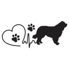 Newfie Heartbeat Sticker