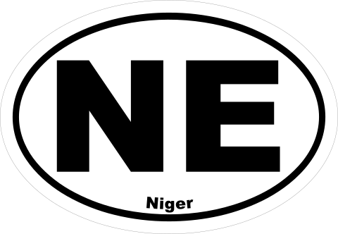 Order Your Niger Ne Oval Sticker Today - Free Shipping!