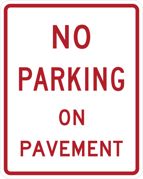 Vibrant, High-Quality No Parking On Pavement Stickers