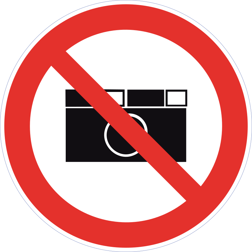 No Photography Sign Magnet Shipped Fast & Free!