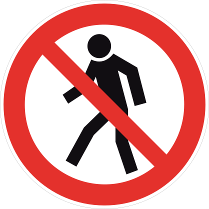Vibrant, High-Quality No Walking Sign Magnets