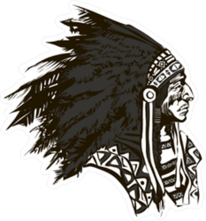 North American Indian Chief Sticker