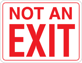 Custom Exit Sign Magnets for Sale - Removable & Reusable