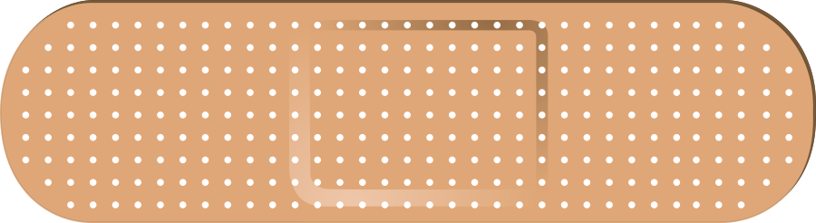 Oblong Band Aid Sticker Shipped Fast & Free!