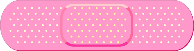 Oblong Pink Band Aid Bandage Sticker Shipped Fast & Free!