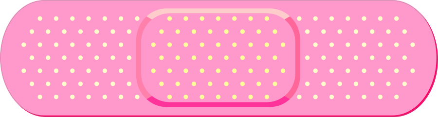 Oblong Pink Band Aid Bandage Sticker Shipped Fast & Free!