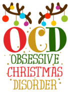 Ocd Obsessive Christmas Disorder Sticker