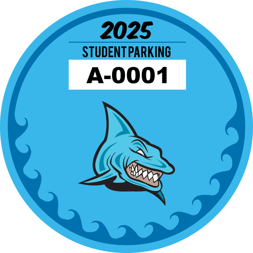 Waves Themed School Parking Permits – Secure & Fully Customizable