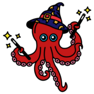 Octopus Wizard Sticker